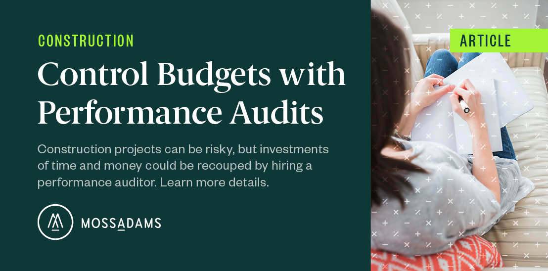Construction Performance Audits Could Help Recoup Costs