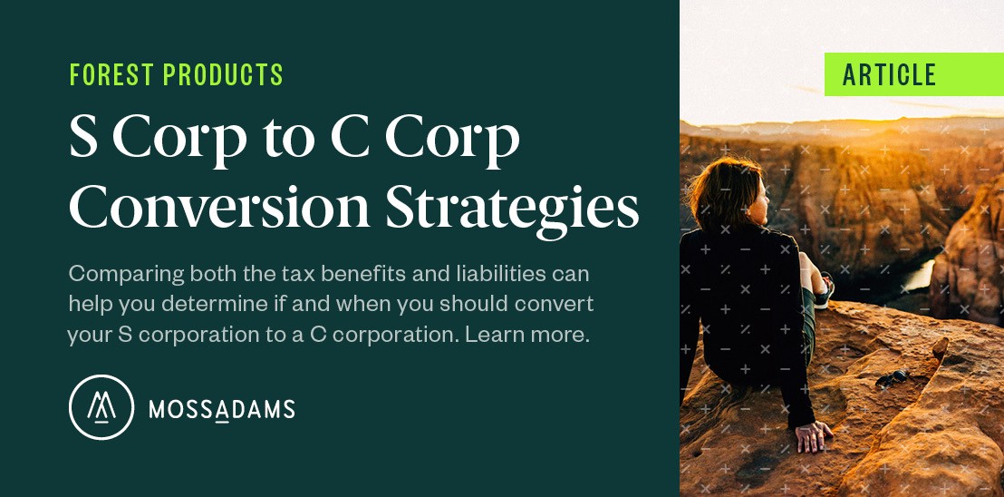 S Corp To C Corp Conversion Benefits And Considerations