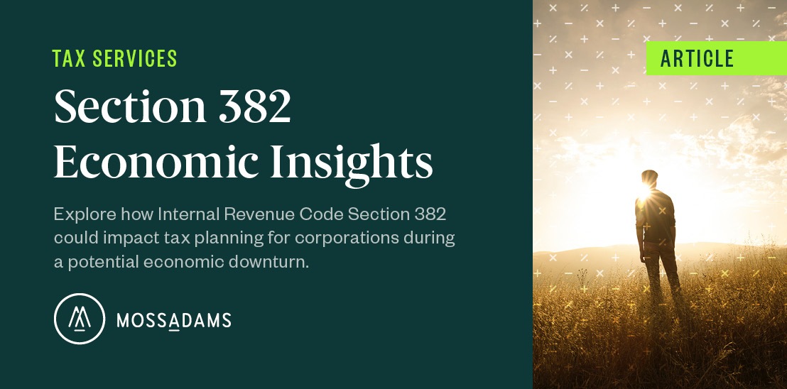 M&A Tax Strategy: Section 382 in an Economic Downturn