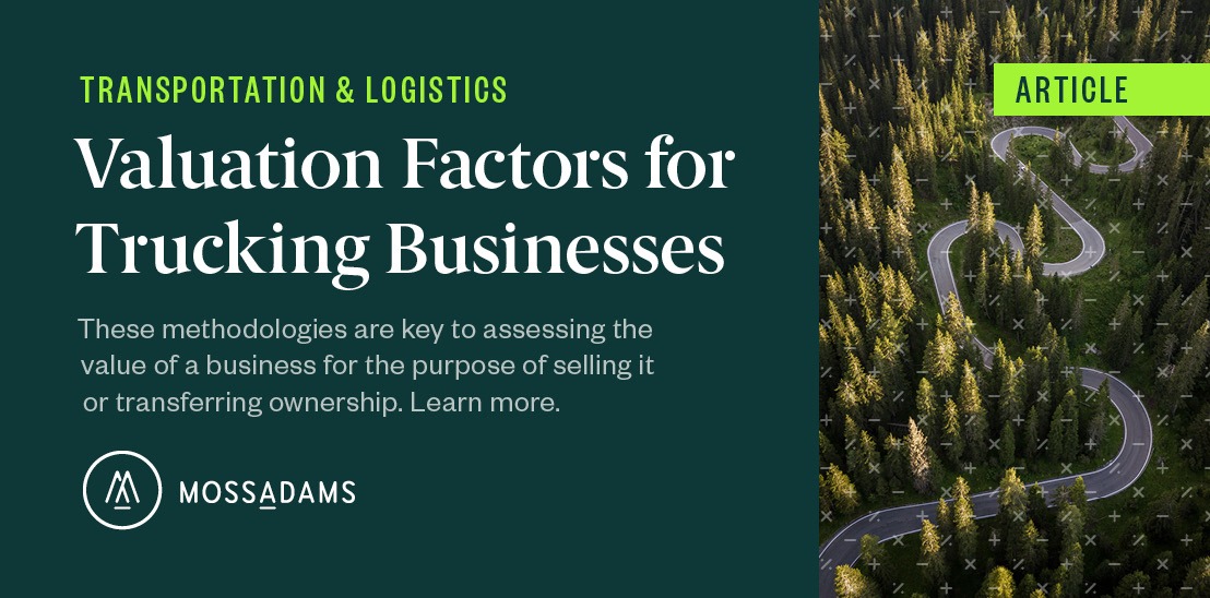 Estimating the Value of a Trucking Business