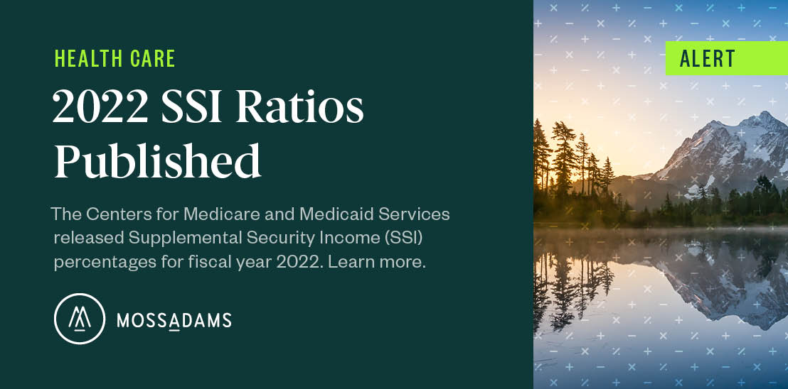 2022 Supplemental Security Income (SSI) Ratios Released