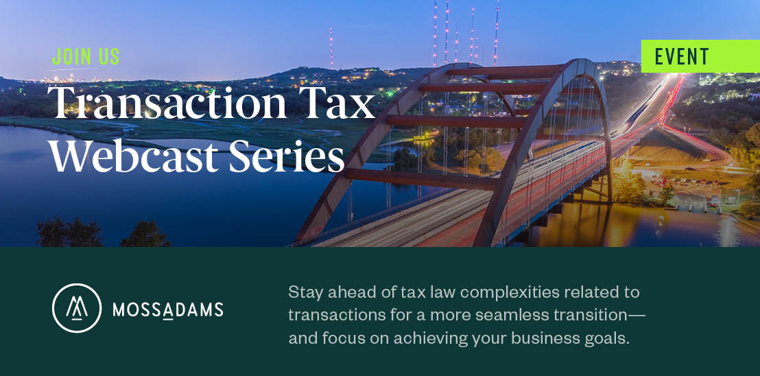Transaction Tax Webcast Series